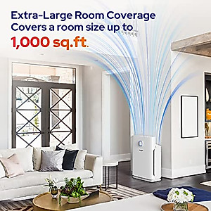 Okaysou 4 Filters Smart Air Purifiers for Home Large Room, Covers up to 1000 Sq.Ft, Air Quality Monitor, H13 True HEPA Filter Cleaner with Washable Filter, Remove 99.97% Dust Pollen Smoke Hair Dander Odor, Auto & Echo Mode for Bedroom, AirMax10L Pro