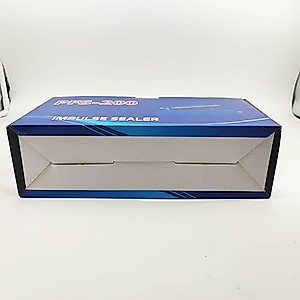 Impulse Sealer 8 Inch Heat Sealer for Plastic Bags, Plastic Mylar Bag Sealer, Iron Shell, Manual Poly Bag Heat Sealer Machine, 3mm Sealing, 4 Replacements Kit (2 Cutting Lines Included)