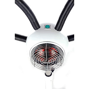 Topbarber Infrared Lamp 5 Red Lights for Hair Salon Hairdressing Hair Color Processor & Dryer with Rolling Base