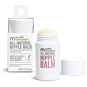 Munchkin® Milkmakers® Twist-Stick Nipple Balm, All-Natural, Lanolin-Free and Soothing for Breastfeeding Moms