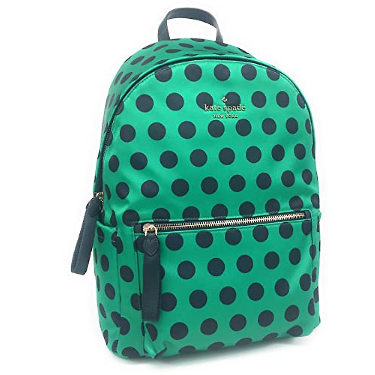 Kate Spade New York Large Nylon Backpack Chelsea Delightful Dot (Green & Navy)