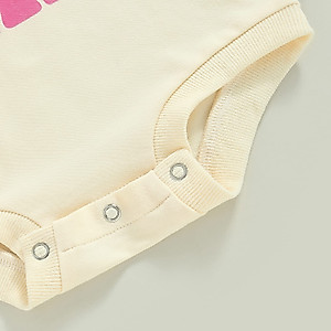 OikMombiu Newborn Baby Girl Boy Valentines Day Outfit Fries Before Guys Bubble Romper Crewneck Sweatshirt Onesie Cute Clothes(Full French Fries Pink, 12-18 Months)