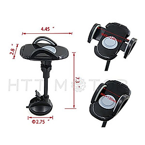 HTTMT 3R1030-360°Car Windshield Dashboard Mount Holder Stand Universal Compatible with Cell Phone iPhone8