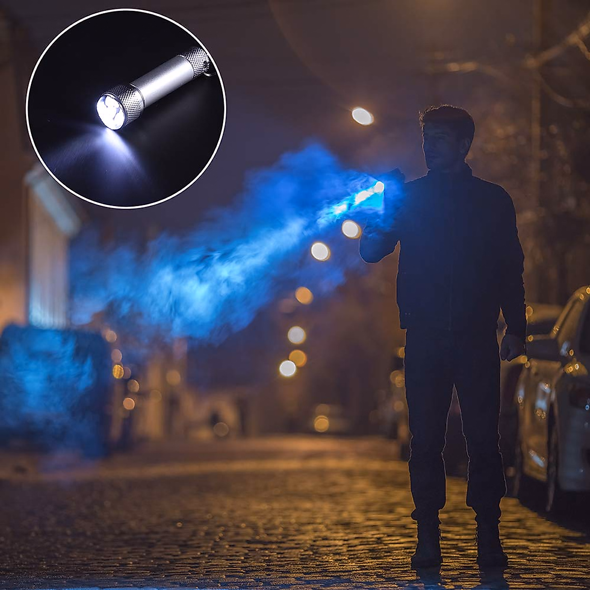 Antner 18pcs Mini Flashlights Keychain 5 Bulbs LED Keychain Toy for Kids Party Favors, Camping, Travel, Home or Office(Battery Included)