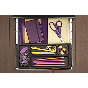 Hirsh Industries Space Solutions 3 Drawer Metal File Cabinet with Pencil Drawer Black