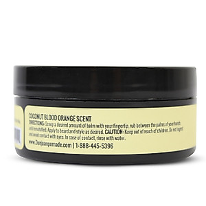 Don Juan Beard Balm Coconut Blood Orange Scent 2 Ounce - All Natural Ingredients with Shea Butter and Jojoba Oil