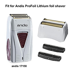 for Andis Foil Shaver Replacement Foil Compatible with Andis 17155, 17150 Replacement Foil and Blades (Golden Foil and Cutters)