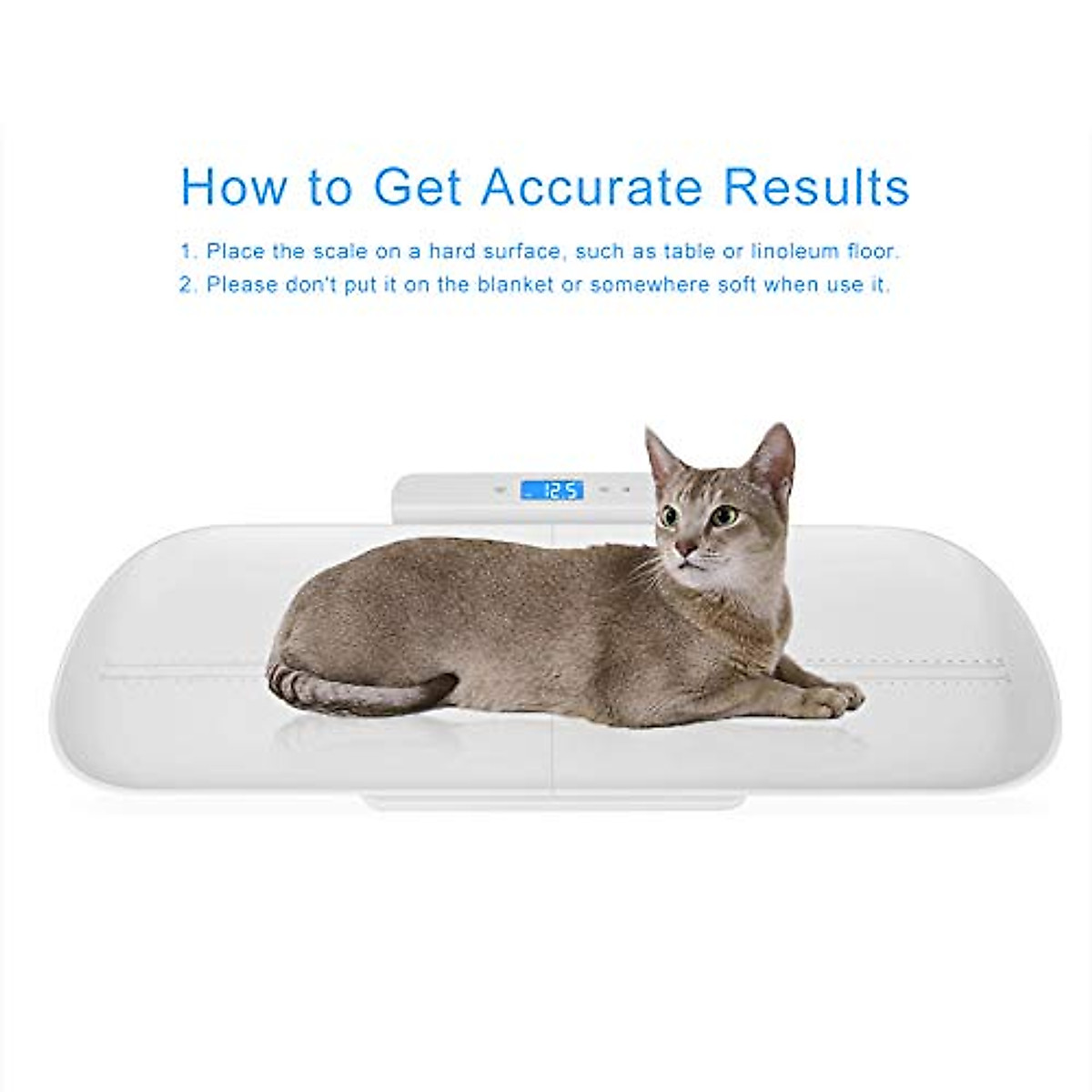 KAZETEC Baby Scale, Pet Scale, Multi-Function Digital Scale Measure Toddler/Adult/Puppy/Cat/Dog Weight(Max:220LBS) and Height(Max:70CM) Accurately, Precision at ± 10g, KG/LB/OZ, Blue Backlight