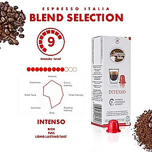 100 Pack Nespresso Compatible Capsules - ESPRESSO ITALIA Variety Pack - Espresso Coffee Capsules for Nespresso Machines Original. Italian Coffee. Ristretto Expresso Coffee Pods