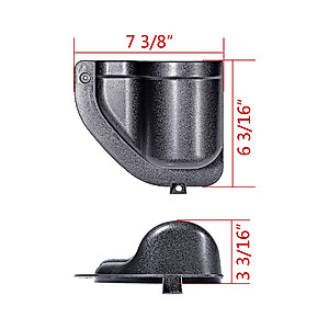 2X Black Interior Storage Box Trunk Organizers Cargo Side Tray Compatible with 2018-2024 Wrangler JL JLU