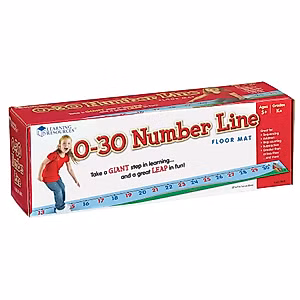 Learning Resources 0-30 Number Line Floor Mat, Blue