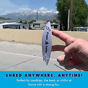 OHEPFD Finger Surfboard Toy, 1/4Pcs Creative Mini Finger Surfboard Movement Toys for Kids Teens Adults Surfers Relieve Stress, Sky Blue, 120*38*2mm