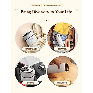 Portable Electric Kettle, 400ml Travel Electric Kettle with 4 Variable Presets, Stainless Steel with Automatic Shut off & Fast Boil Tea Kettle Water Boiler, Grey