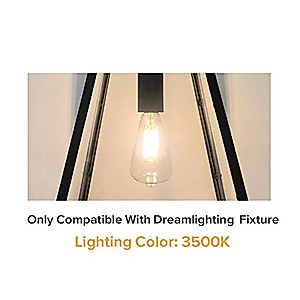 Dream lighting LED Edison Bulb 3W, 150 Lumens, Neutral White 3500K, LED Vintage Replace Globe Dinette Light Fixtures, Pack of 2