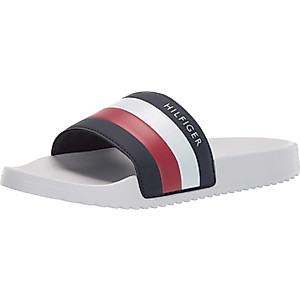 Tommy Hilfiger Men's Rozi Slide, White Multi 164, 10M