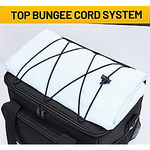 MIER Mens Lunchbox for Work Insulated 24 Cans/15L Large Lunch Bags Leakproof Adult Women Lunch Box Coolers for Travel Beach Picnic Office, Black