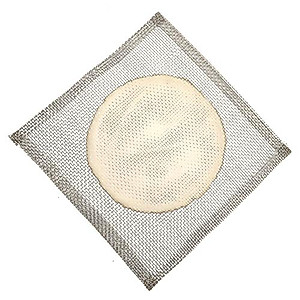 Pack of 10 Stainless Steel Wire Gauze with Ceramic Center, 5" Long - Eisco Labs