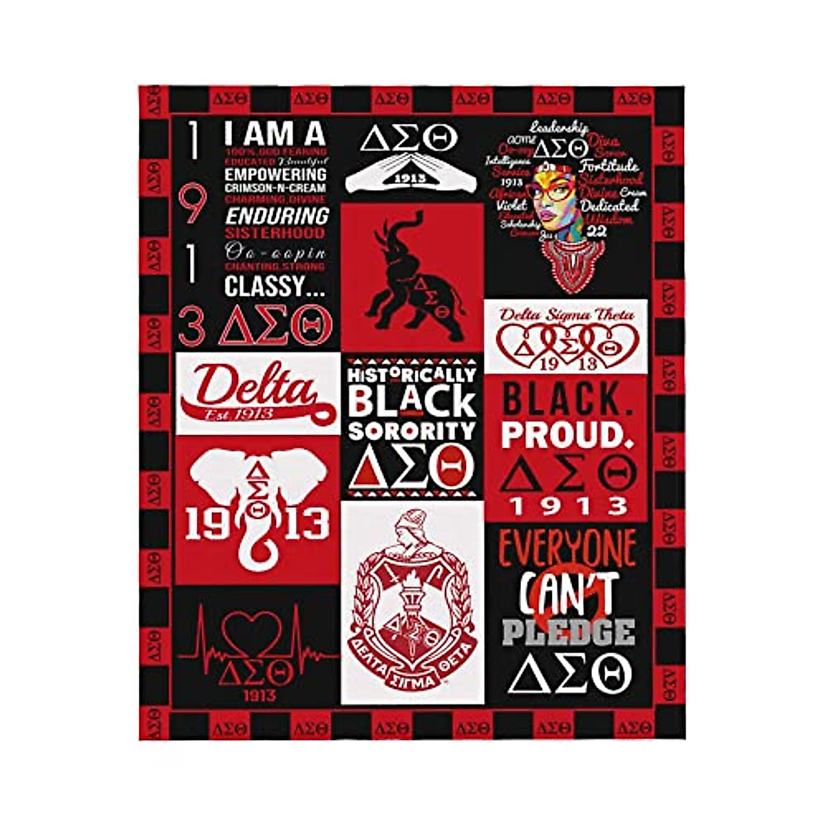 Sorority Gifts for Women Blanket, Sorority Blanket 60''x50'' Positive Throw Blanket Birthday Gifts for Women Sisters Girls