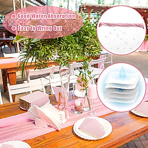 Sumind 100 Pcs Baby Pink Cocktail Napkins with Gold Foil Scalloped Edges 2 Ply Paper Dinner Napkins Disposable Party Napkins for Guest Wedding Reception Baby Shower Birthday Supplies, 13 x 16 Inch