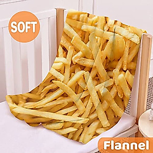 Blanket French Fries Fleece Lightweight Throws Gift for Birthday Christmas Soft Flannel Blankets for All Season Bed Sofa 40"x50"