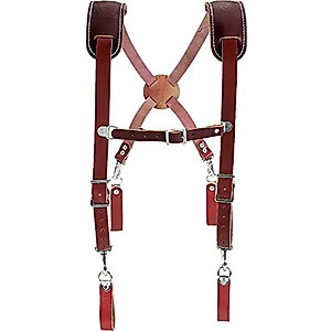 Occidental Leather 5009 Leather Work Suspenders, Adjustable Size, Dark Brown