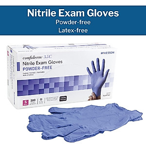 McKesson Confiderm 3.5C Nitrile Latex-Free SM Exam Gloves, Small, Chemo Tested, Powder-Free, 200/BX (CASE of 10)