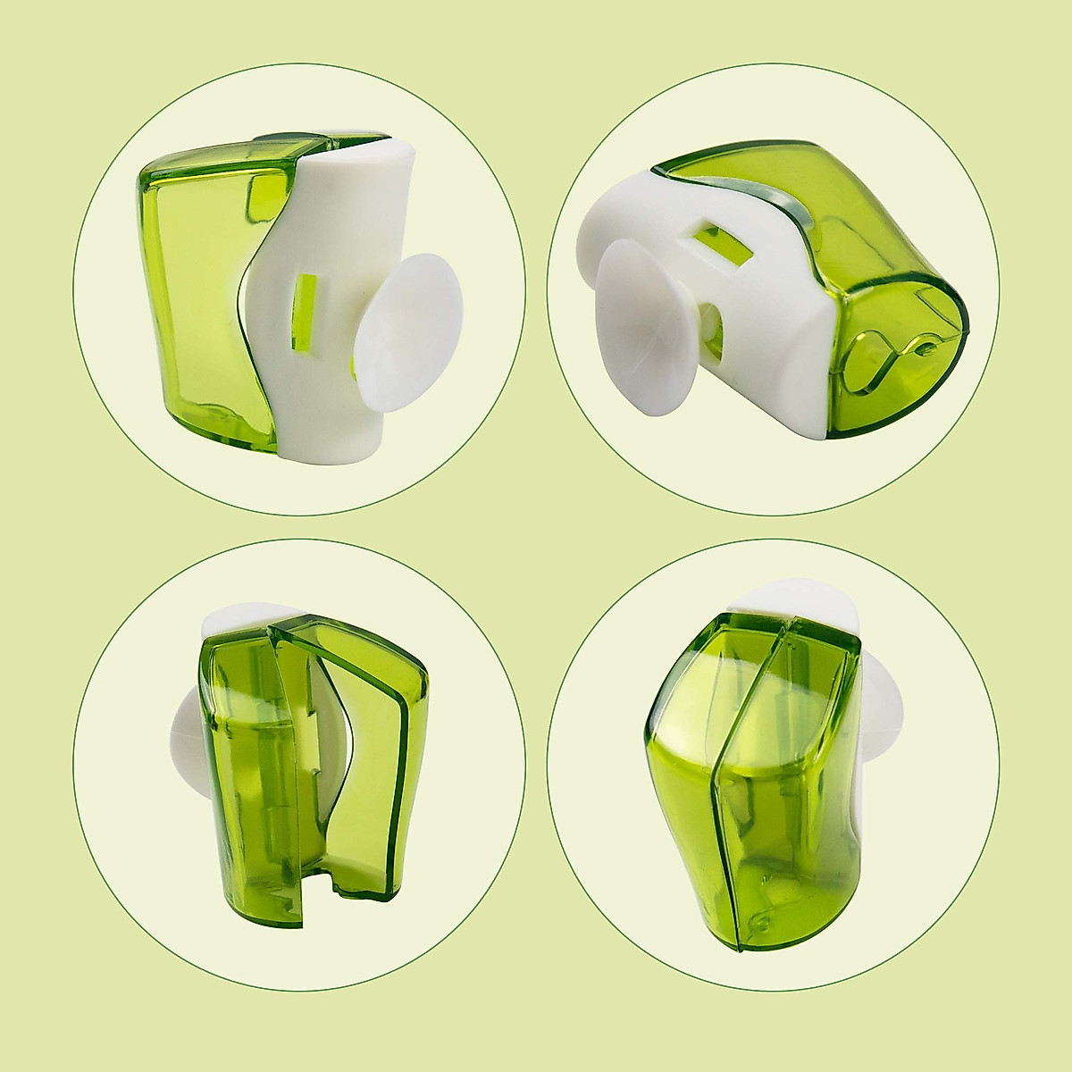 AUEAR, 3 Pack Toothbrush Head Covers with Suction Cup Anti Dust Wall Mirror Toothbrushes Holder Protective Case for Bathroom Home Travel Outdoor & Camping