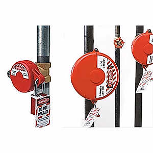 SAWISPHY Gate Valve Lockout with Safety Padlock for Water Spigot Faucet Locks Outdoor Petroleum Gas 1 to 2-1/2 Inch Lock Out Device 1 Pack