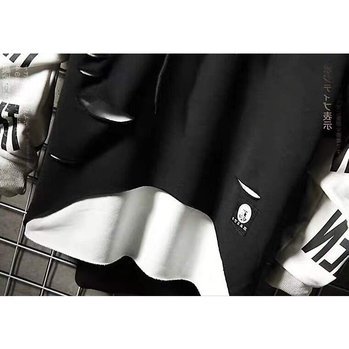 DUDHUH Mens Hoodie Fashion Pullover Letter Print Tracksuit Techwear Casual Coat Hip-Hop Sweatshirt