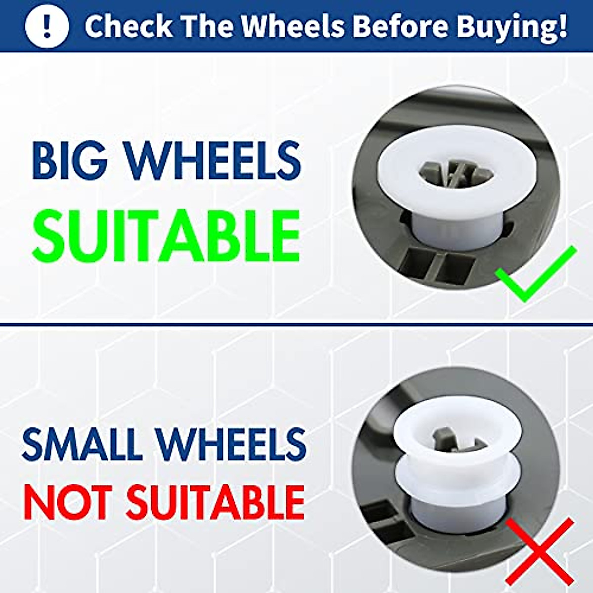 W10712395 Dishwasher Replacement Top Rack for Kenmore Kitchenaid Whirlpool Dishwasher Parts, Replace W10350375 AP5957560 Dishwasher Upper Rack Parts, WDT750SAHZ0 WDT970SAHZ0 WDT780SAEM1 WDTA50SAHZ0