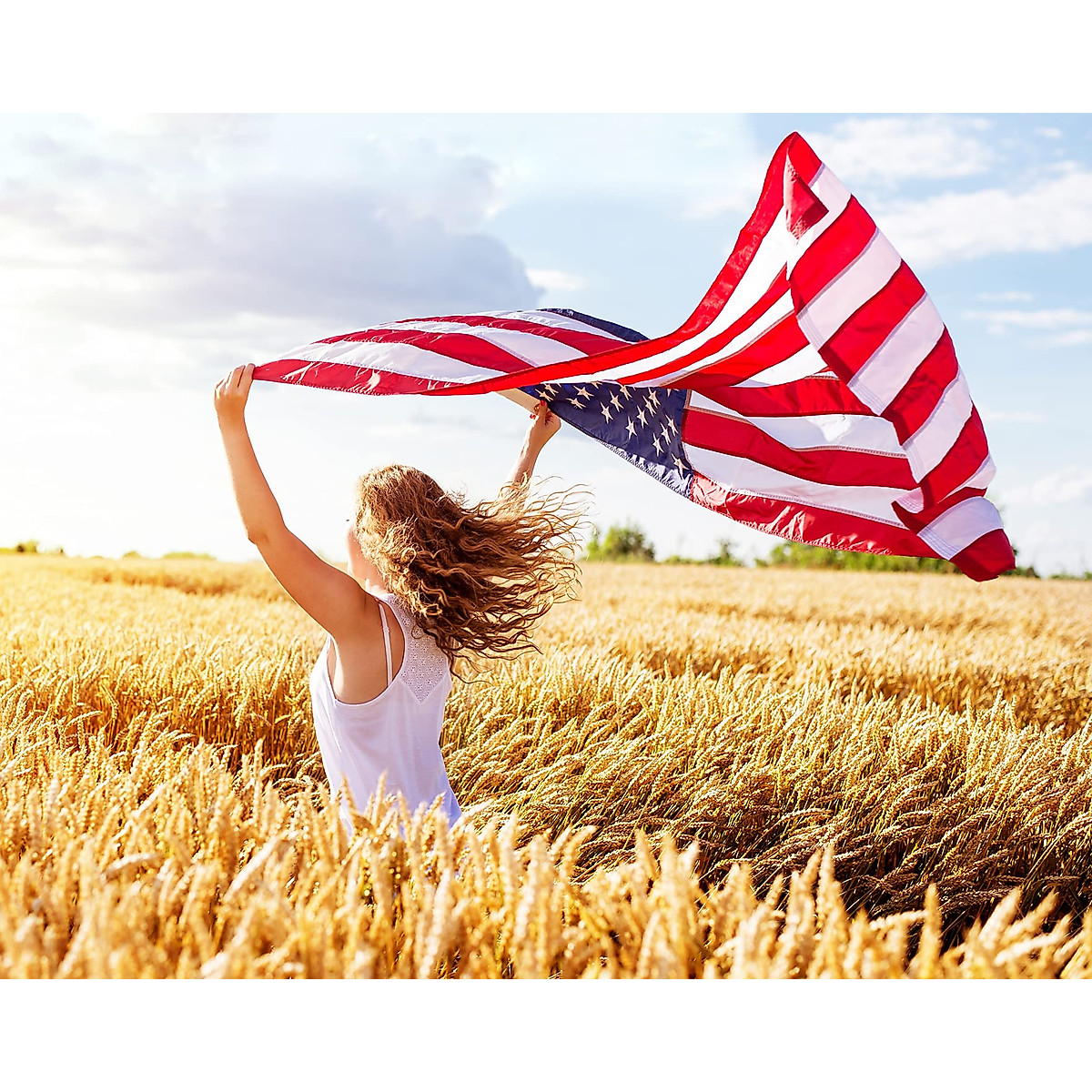 American Flag 3x5 Outdoor - 3x5 American Flag Outdoor Heavy Duty，Us Usa Flag 3x5 Outdoor，American Flag Made In Usa， American Flags Nylon 3x5 Embroidered Outside All Weather United States Flag