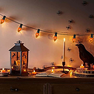 Pallerina 25 Pack Orange Flame Light Bulbs,120V 1W Orange Light Candle Light Bulbs with E12/C7 Candelabra for Chandeliers, Ceiling Fan Lights,Wall Sconces,Halloween Decorations