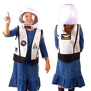 Tigerdoe - Astronaut Costume for Kids - Vests, Helmets, and Astronaut Party Favors - Outer Space Party - NASA Party (Astronaut Vests and Helmets)