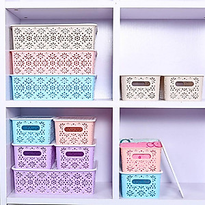Cabilock Box Hollow Storage Basket Cabinet Storage Basket Catch All Basket Stackable Storage Drawers Closet Drawers Stackable Drawers Storage Bins Storage Container Purple Organizer Panties