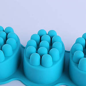 FOMIYES Cookie Stencils Candy Silicone Candle Molds Soap Massage Silicone Fudge Molds Massage Soap 4-Cavity Cake Baking Massage Stick Cake Suite 3D Soap Box