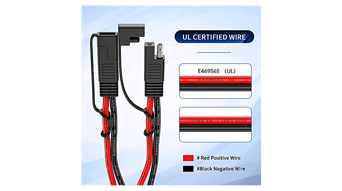 ELECTOP 10AWG SAE Y Splitter Cable - 2 Way Connector