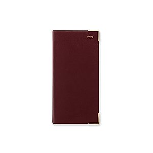 Letts Classic Slim week to view with appointments and planners 2024 diary - burgundy
