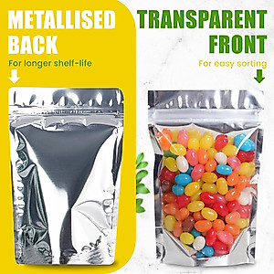 Pack of 100 Mylar Bags, Resealable Mylar Bags for Food Storage
