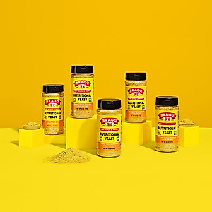 Bragg Premium Nutritional Yeast Seasoning - Vegan, Gluten Free – Good Source of Protein & Vitamins – Nutritious Savory Parmesan Cheese Substitute (Original, 12 Ounce (Pack of 1))