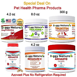 Trulysine Plus L-Lysine for Cats Immune Support Oral Powder 8oz/226g - Cats & Kittens of All Age, Sneezing, Runny Nose Squinting, Watery Eyes Chicken Liver Flavor (U.S.A)(226 Grams (900mg / Scoop))