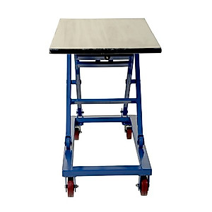 Vestil CART-660-M Steel Mechanical Scissor Cart, 660 lbs Capacity, 37" Length x 23-1/2" Width Platform, 17-1/4 - 39-1/4" Height Range