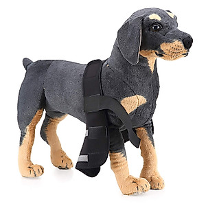 SELMAI Reflective Dog Shoulder Brace Front Leg Brace Canine Elbow Protector Extra Supportive Joint Wrap Arthritis Loss of Stability Helps Wounds Healing Prevents Injuries Sprains Black S