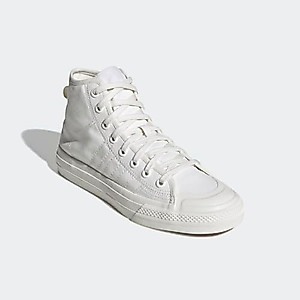 adidas Originals Men's Nizza Hi RF Sneaker, Cloud White/Cloud White/Off White, 10.5