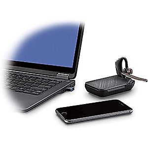 Plantronics - Voyager 5200 UC (Poly) - Bluetooth Single-Ear (Monaural) Headset - Compatible to connect to your PC and/or Mac - Works with Teams, Zoom & more - Noise Canceling