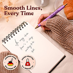 MESMOS 3pc Fancy Pen Set for Women, Employee Appreciation Gifts, Thank You Gifts for Women, German-Made Ink, Teacher Pens, Nice Cute Pens, Boss Lady Gifts, Office Gifts for Coworkers