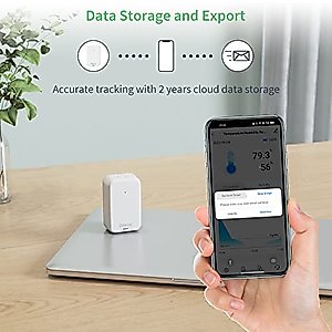 WiFi Temperature Sensor 3 Pack, Diivoo Remote Thermometer Compatible with Alexa, Wireless Humidity Monitor with App Notification Alert, Smart Hygrometer Meter for Home, Pet, Indoor