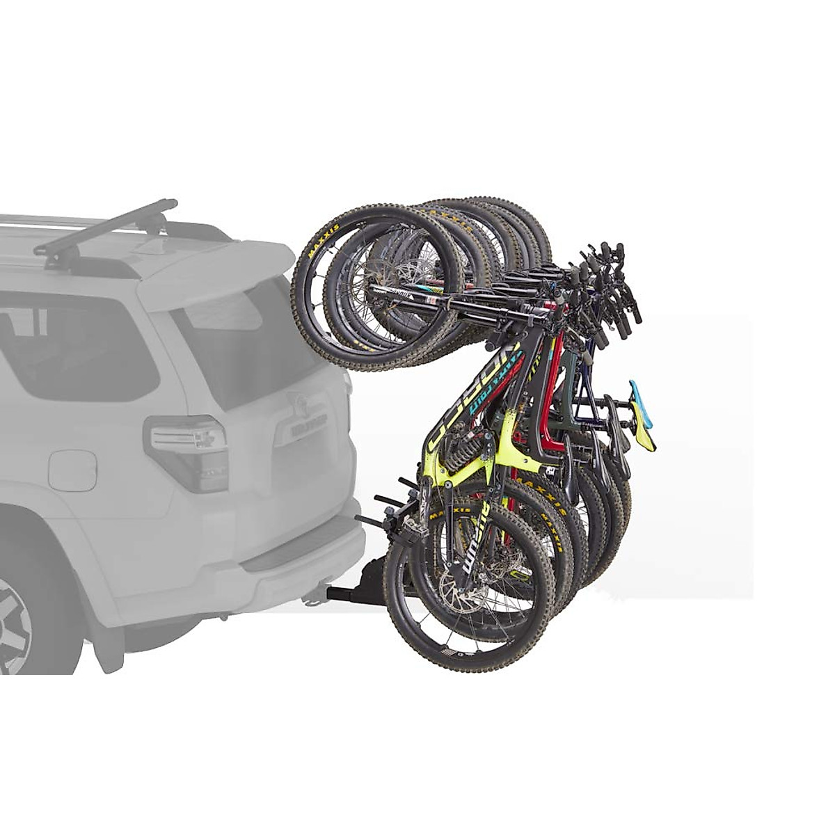 YAKIMA, HangOver Vertical Hitch Rack for Suspension Fork Bikes, 6 Bike