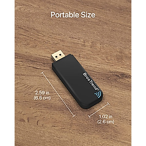 BrosTrend WiFi 6 AX1800 USB WiFi Adapter Dual Band WiFi Dongle Supports Windows 11/10 ONLY and 1200Mbps USB WiFi Network Adapter for Laptop, Desktop PC of Windows 11/10/8/7