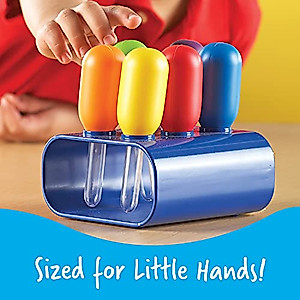 Learning Resources Jumbo Colorful Eyedroppers - Set of 6 with Stand, Ages 3+, Science Class Tools, Preschool Science, Sensory Accessories,Droppers for Kids,Back to School Supplies,Teacher Supplies