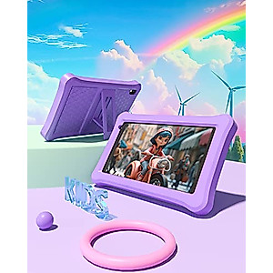 HOTTABLET Kids Tablet 7 inch Android 11 Tablet for Kids, 2GB RAM 32GB ROM Learning Tablet with Case, Bluetooth, WiFi, Dual Camera Toddler Tablet with Shockproof Case